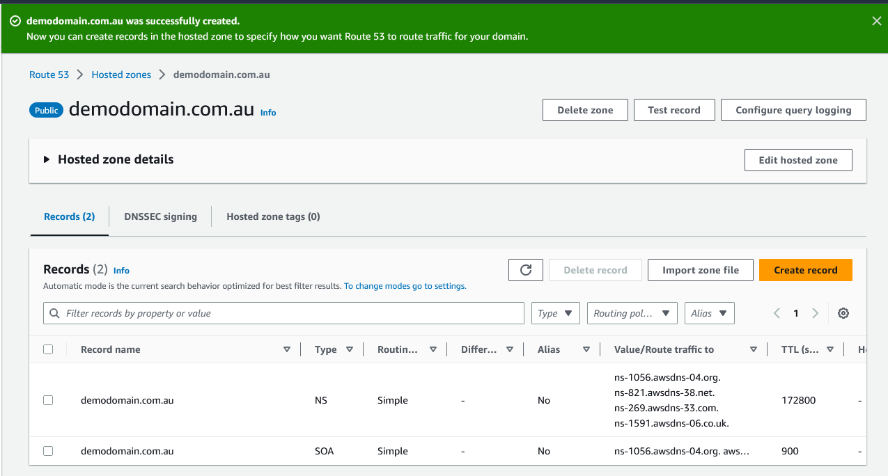 Manage your Microsoft365 domains with Amazon Route 53 hosted zones ...
